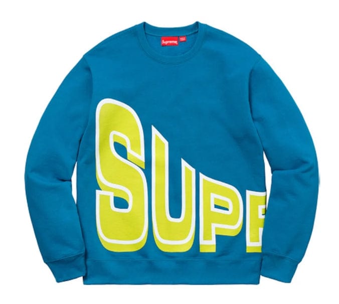 Supreme Side Arc Crewneck - Dark Aqua – YankeeKicks Online