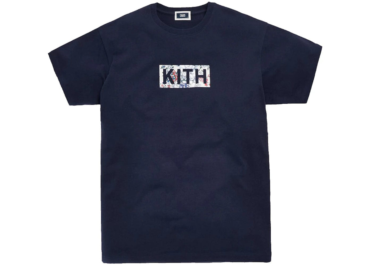 Kith Floral Classic Logo Tee (FW19) Navy – YankeeKicks Online