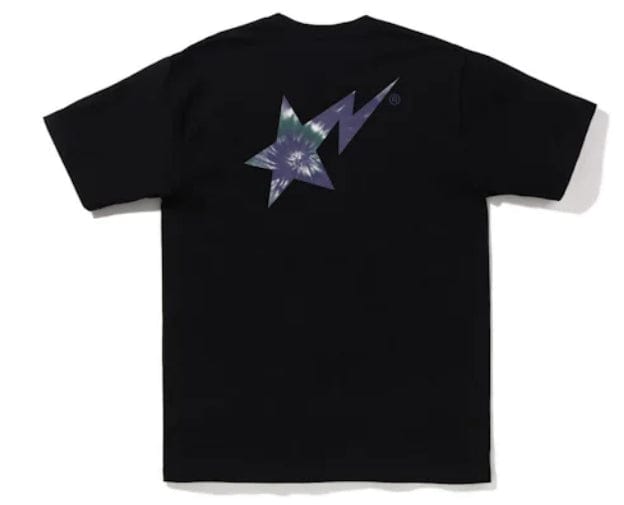 A Bathing Ape "Tie Dye Bape-Sta" Logo Tee - Black – YankeeKicks Online