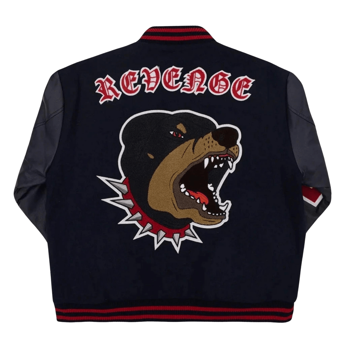 Revenge Rottweiler Varsity Jacket Navy Red – YankeeKicks Online