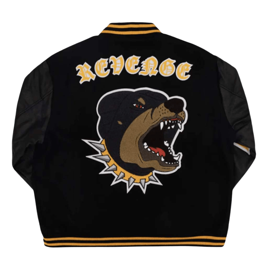 Revenge Rottweiler Varsity Jacket Black Yellow – YankeeKicks Online