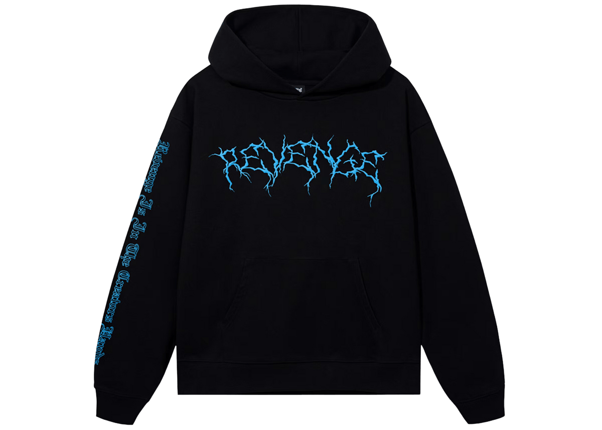 Revenge XXXTentacion Lightning Hoodie Black Blue – YankeeKicks Online