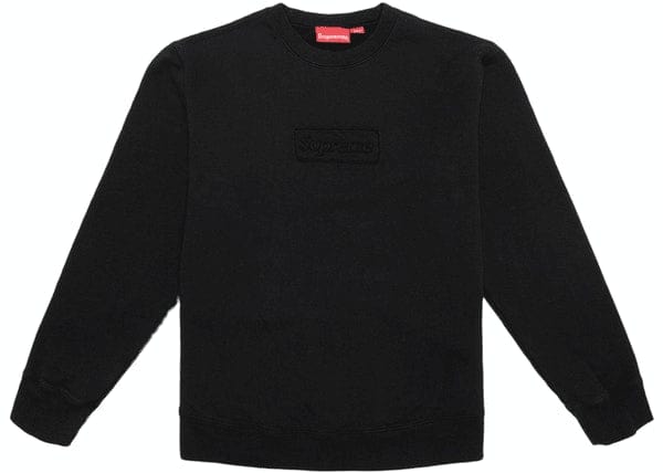 Supreme Cutout Logo Crewneck Black – YankeeKicks Online